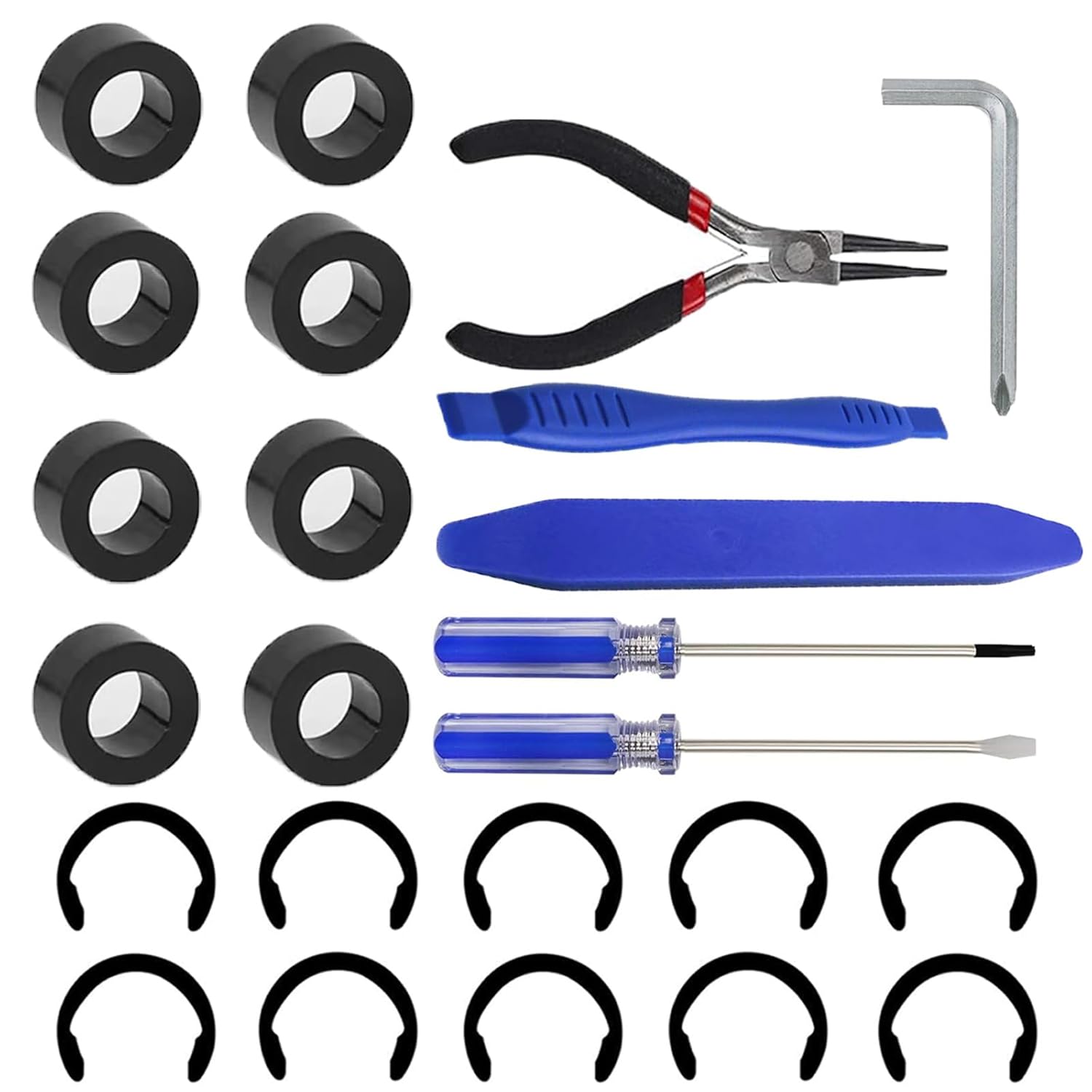 24 Packs Rubber from Moving Retaining Clip Rings Rubber Roller Replace ...